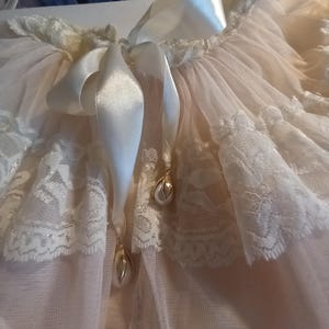 Ivory Ruffled Tulle Renaissance Capelet, Medieval Lace Collar ...