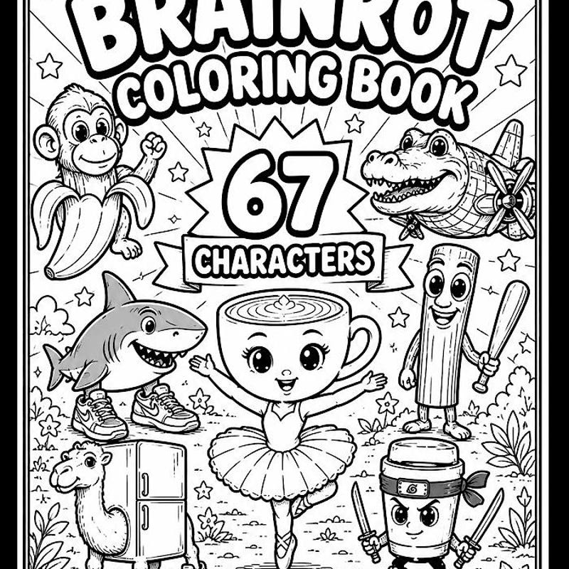 67 Brainrot Drawing - Etsy