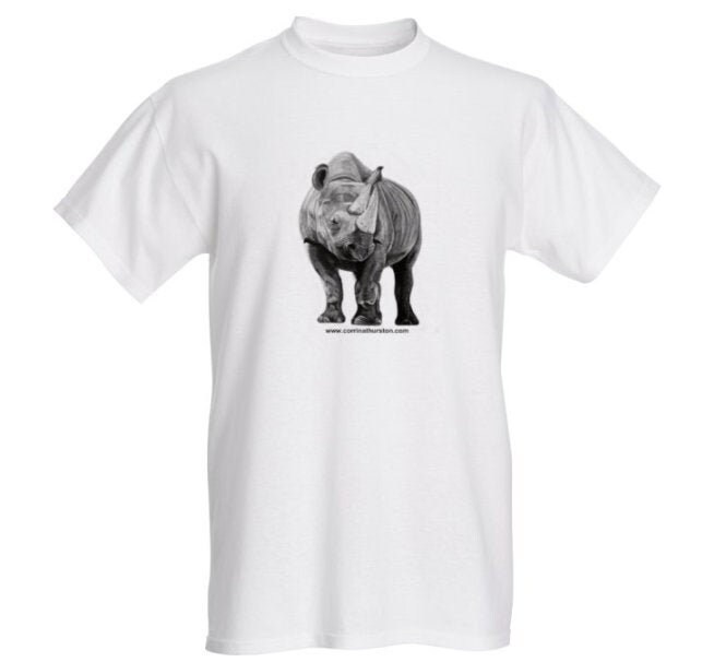 Rhino Shirt T-Shirt Wildlife Art Apparel | Etsy