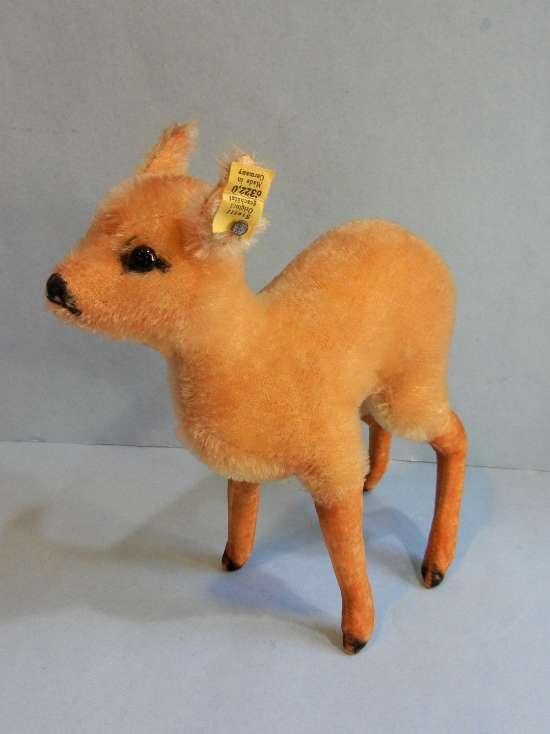 SALE Priced- Antique Steiff Fawn Deer Doe Stag 1934 Trailing F Button ...