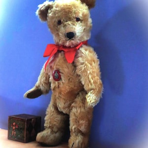 Chiltern Hugmee Bear Vintage Antique Mohair Large Teddy 22" Tall, 1950s ...