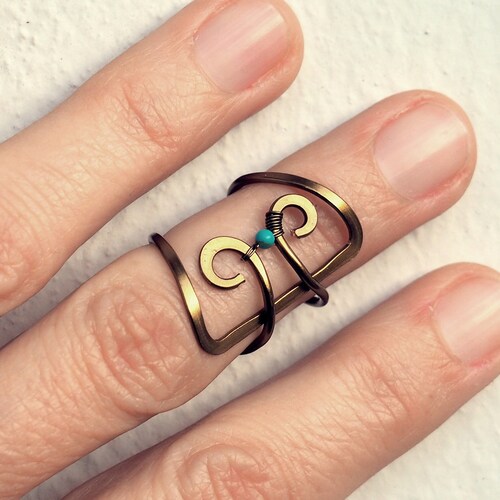 Arthritis Finger Splint for Both Joints Ring Adjustable Brass - Etsy