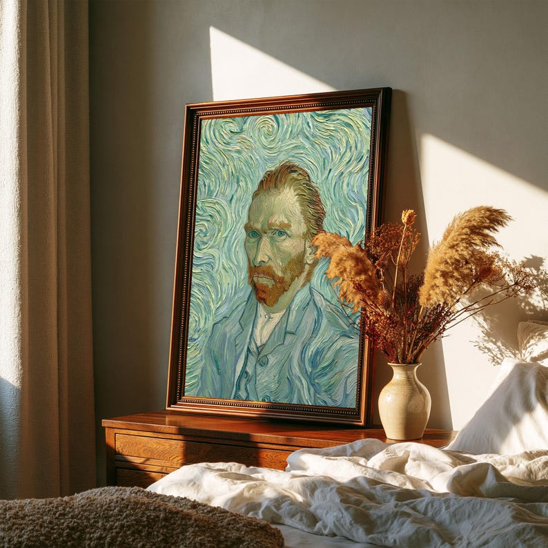 Van Gogh Self-portrait Print | 1889 Post-impressionist Artwork (digital ...