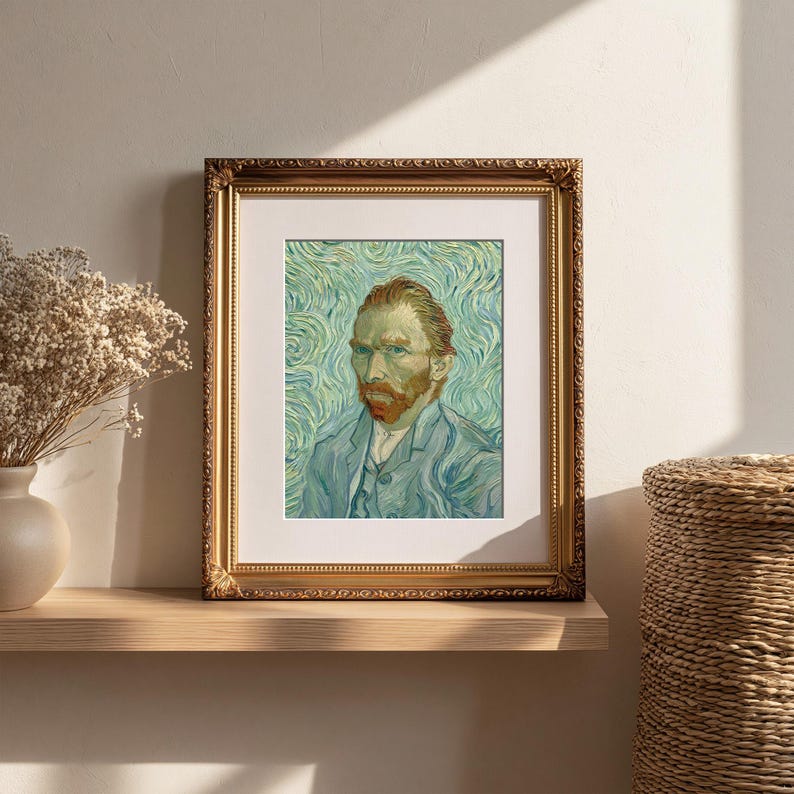 Van Gogh Self-portrait Print | 1889 Post-impressionist Artwork (digital ...