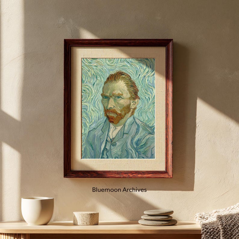 Van Gogh Self-portrait Print | 1889 Post-impressionist Artwork (digital ...