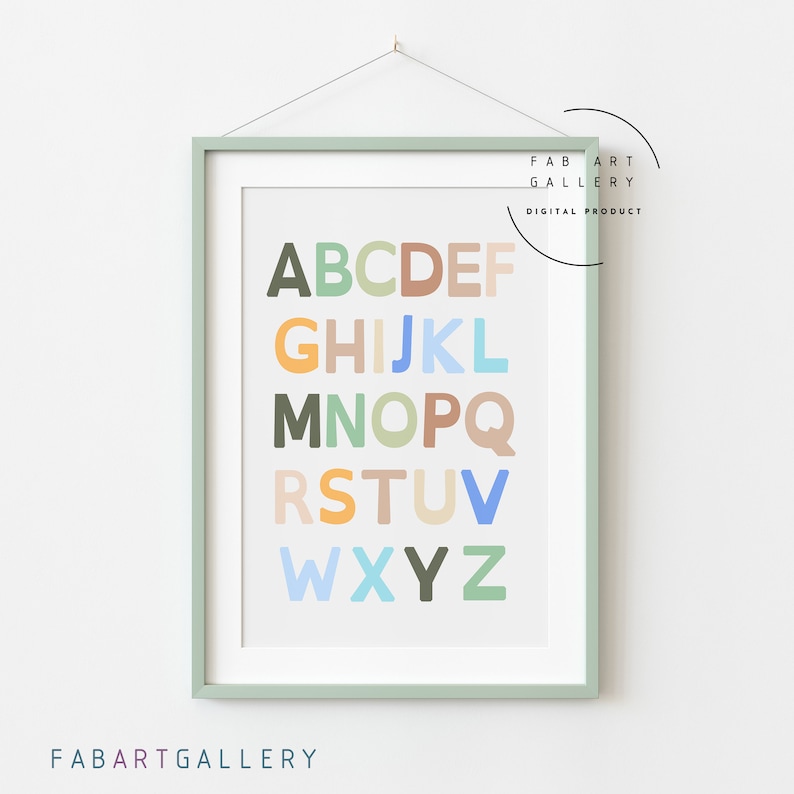 Alphabet Poster, Preschool Learning, Educational Posters for Toddlers ...