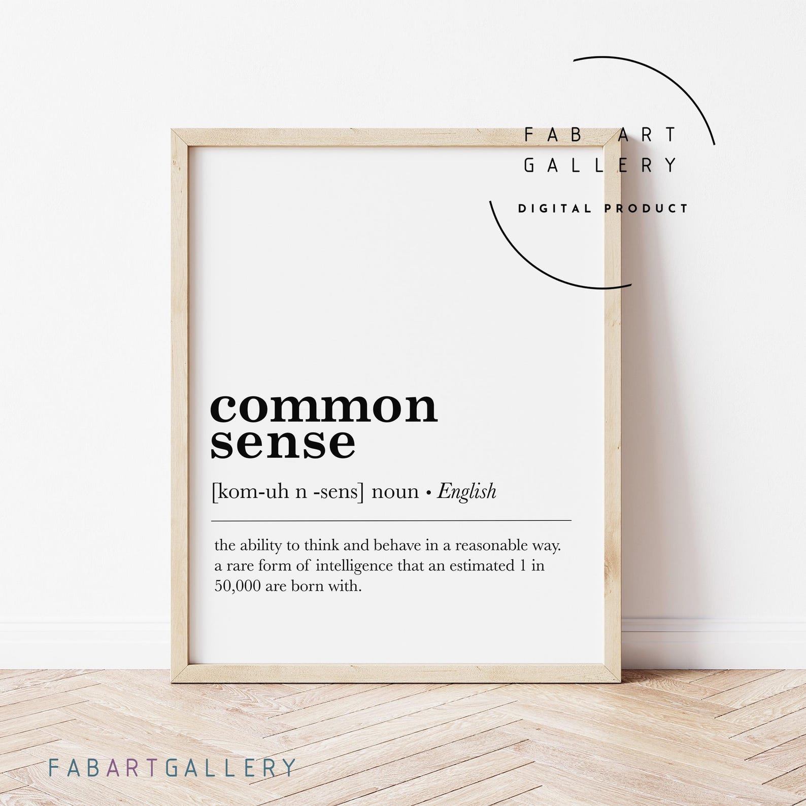 Common Sense, Definition Print, Funny Poster for Office Decor ...