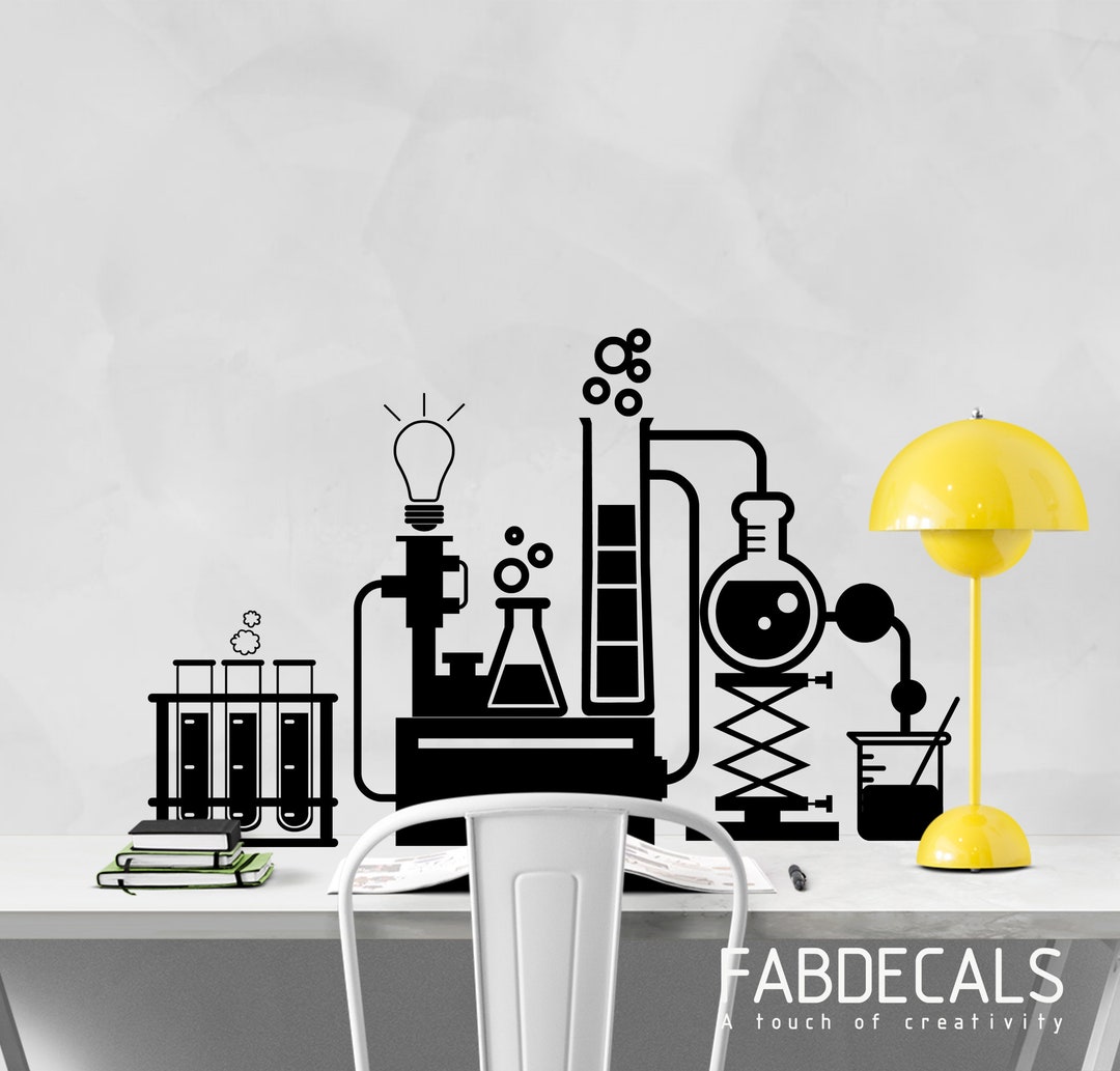 Chemistry Lab, Science Vinyl Wall Decal, Kids Room Decor, Geek Decor ...