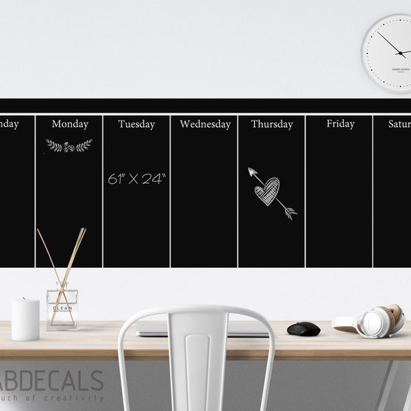 Chalkboard Calendar - Etsy