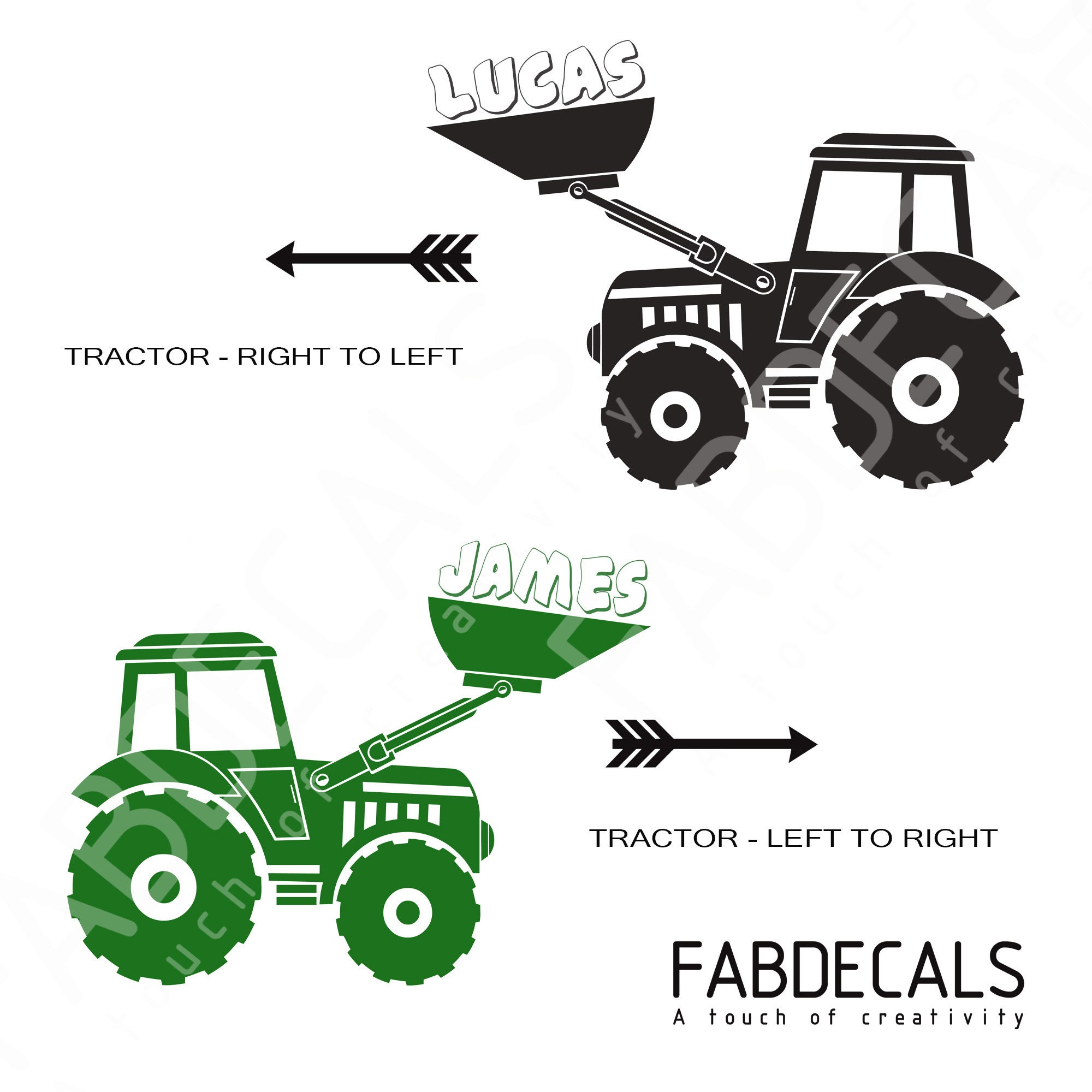 Tractor Decal With Personalized Name Boys Bedroom Decor - Etsy