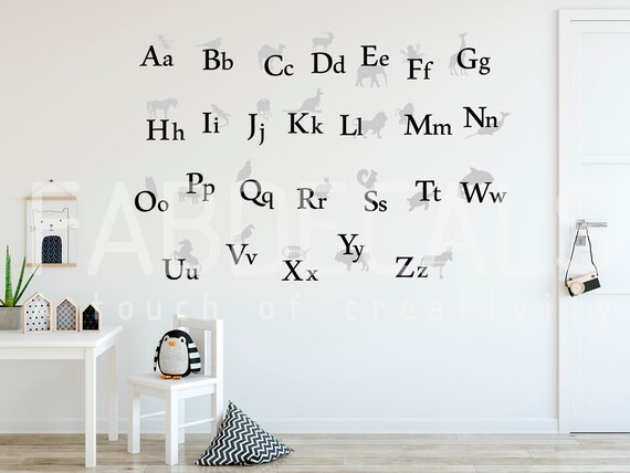 Wall Decals & Murals Wall Décor School Decoration ABC Wall Decal ...