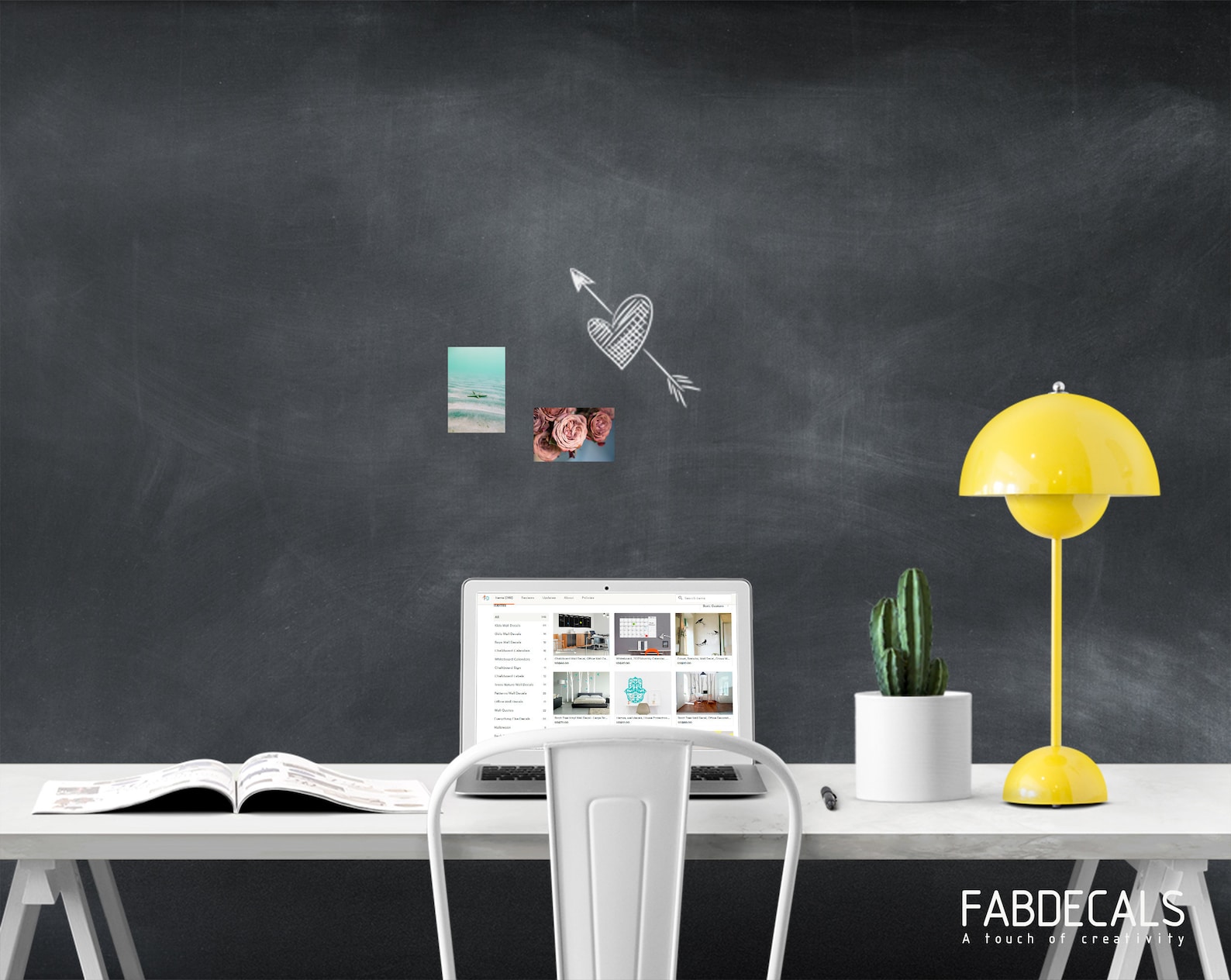 Chalkboard Wall Decal Office Wall Decor Chalkboard Sheet - Etsy