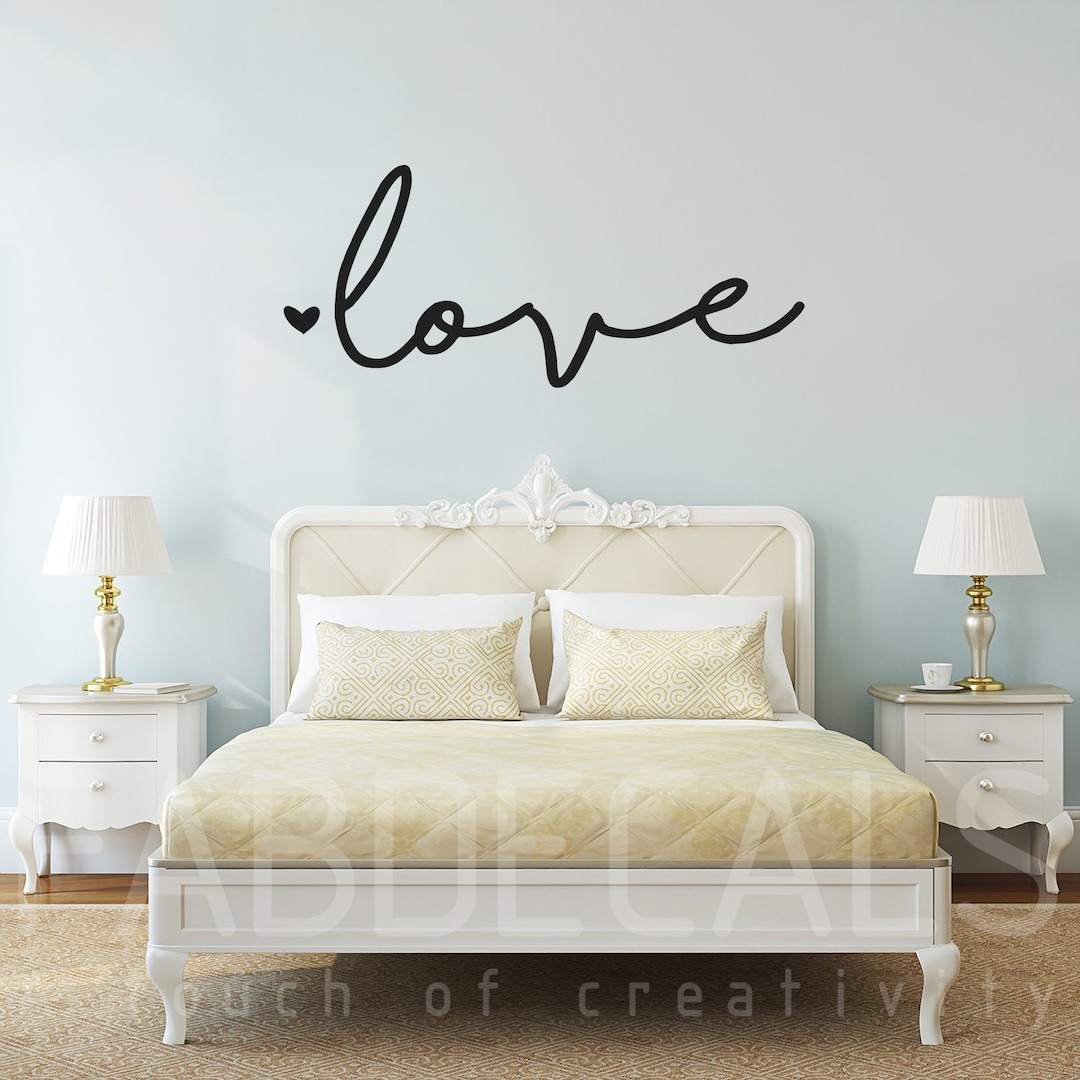 Love Wall Decal, Bedroom Decor, Love Wall Sticker, Living Room Wall ...