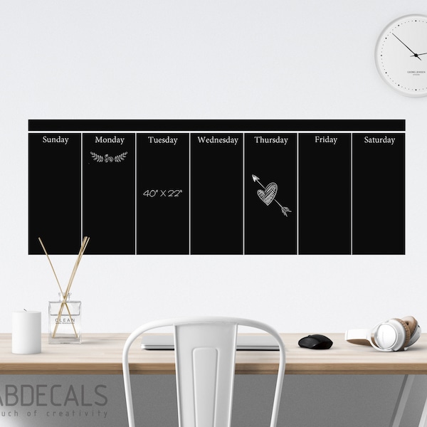 Chalkboard Calendar - Etsy