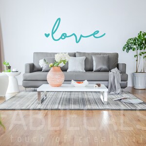 Love Wall Decal, Bedroom Decor, Love Wall Sticker, Living Room Wall ...