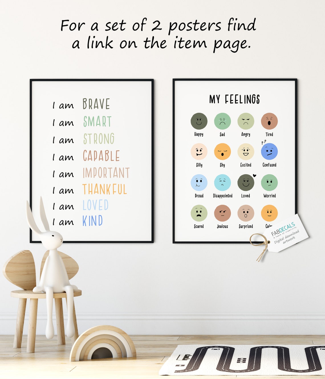 Feelings Chart Pastel Colors Poster Learning Emotions - Etsy