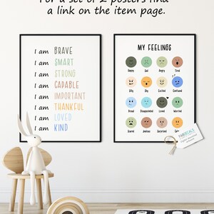 Feelings Chart, Pastel Colors Poster, Learning Emotions, Educational ...