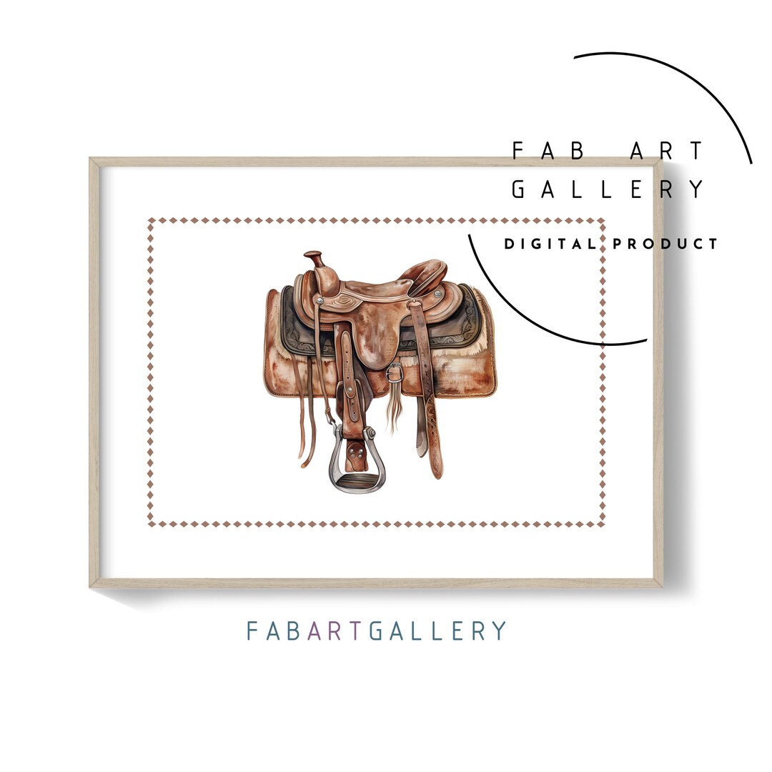 Saddle Poster, Boy Room Decor, Baby Boy Nursery Wall Art, Soft Colors ...