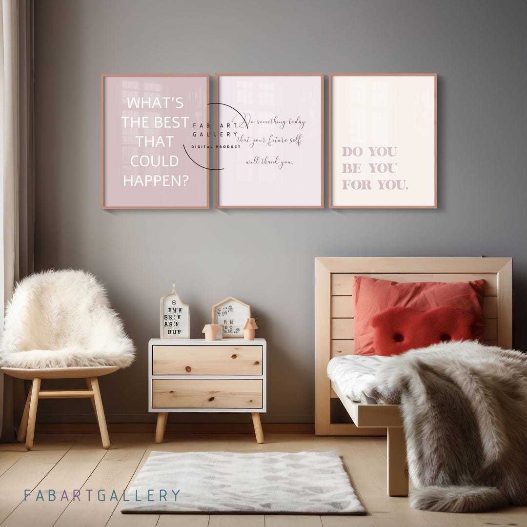 Motivational Quotes, Posters, Set of 3 Prints, Girls Room Wall Decor ...