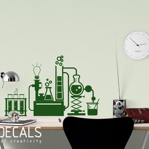 Chemistry Lab, Science Vinyl Wall Decal, Kids Room Decor, Geek Decor ...