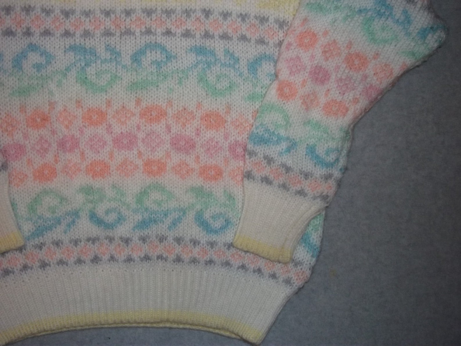 Kawaii 80s 90s Hipster Vintage Pastel Swirls Sweater Beautiful | Etsy