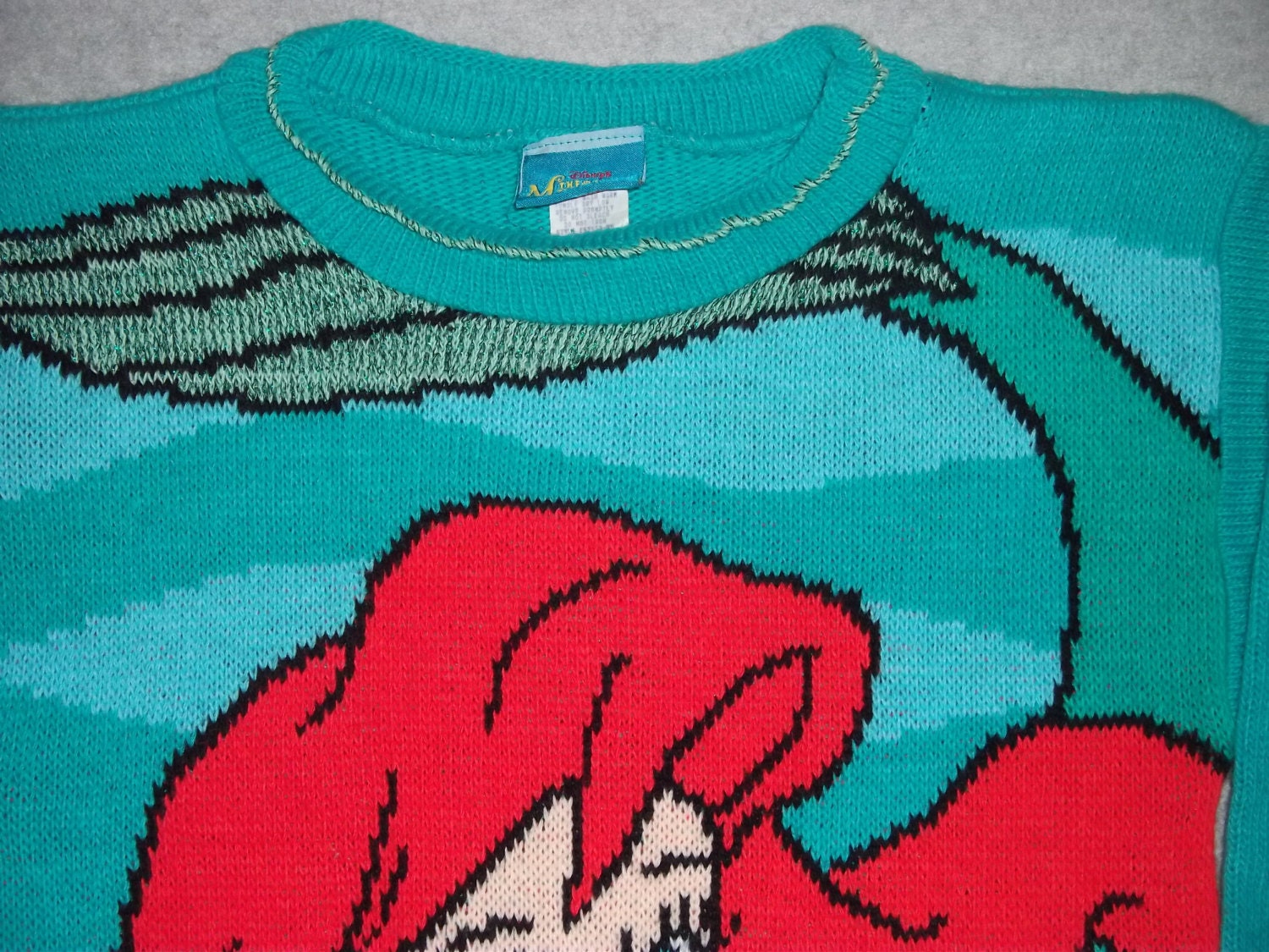 Vintage Hipster Ariel the Little Mermaid Sweater Under the Sea | Etsy