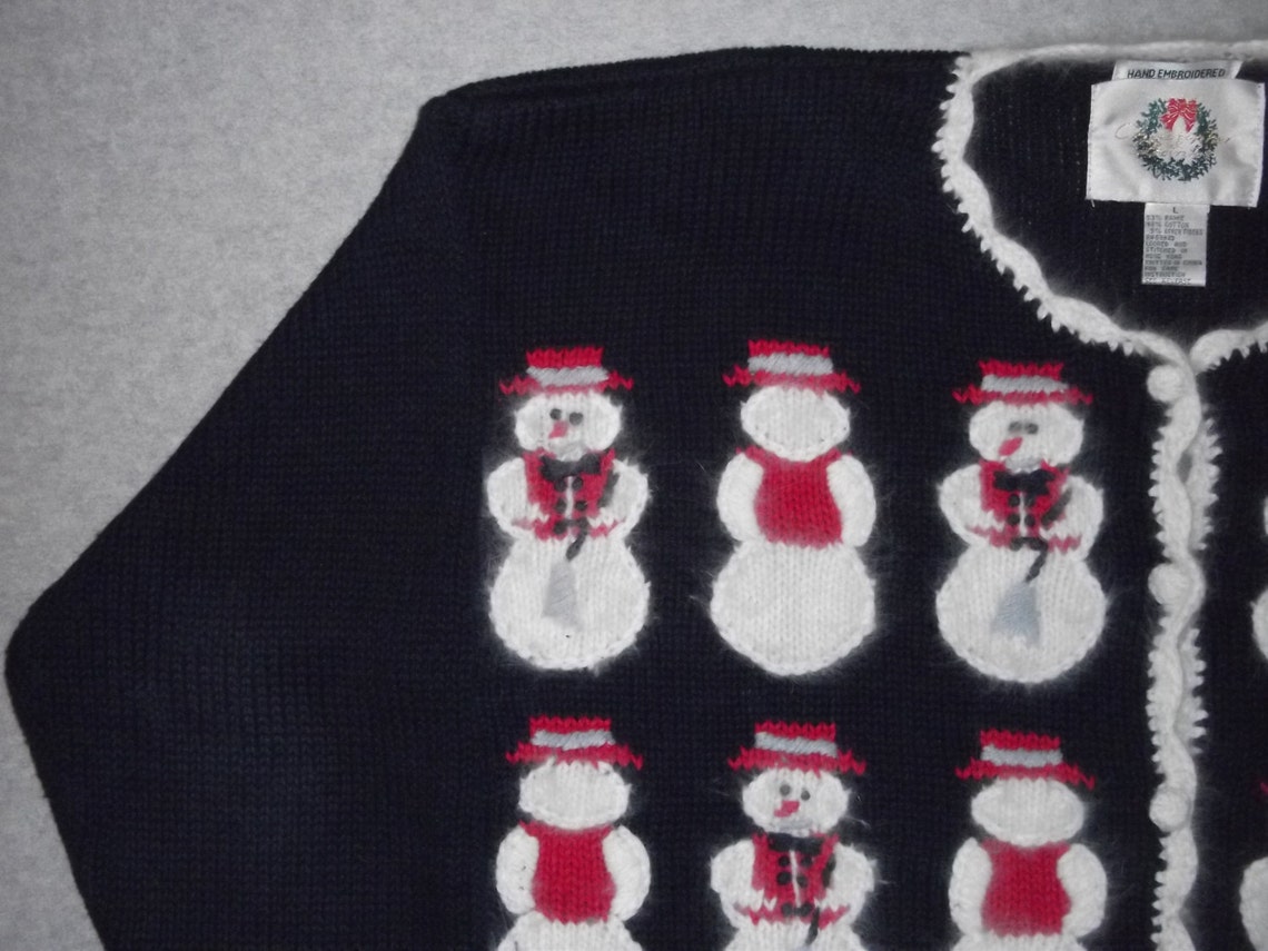 Crazy Snowman Cloning Gone Bad Sweater Holiday Snowmen Tacky | Etsy