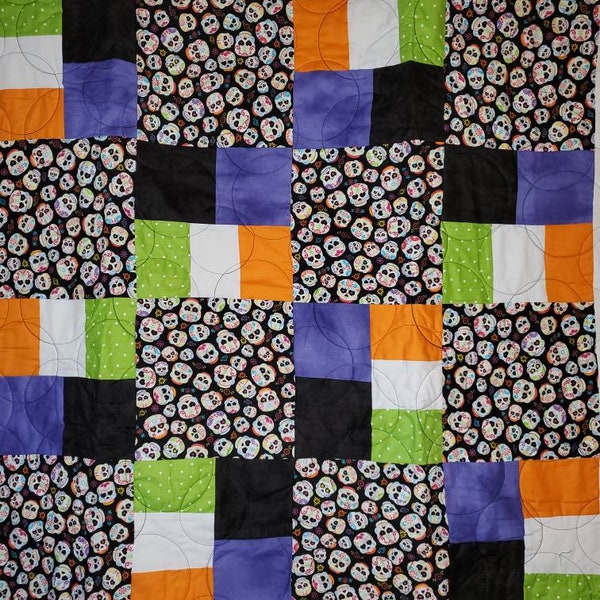 Sugar Skull Blanket - Etsy