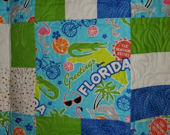 Tropical State of Florida Panel 64 X 64 Quilt - Etsy