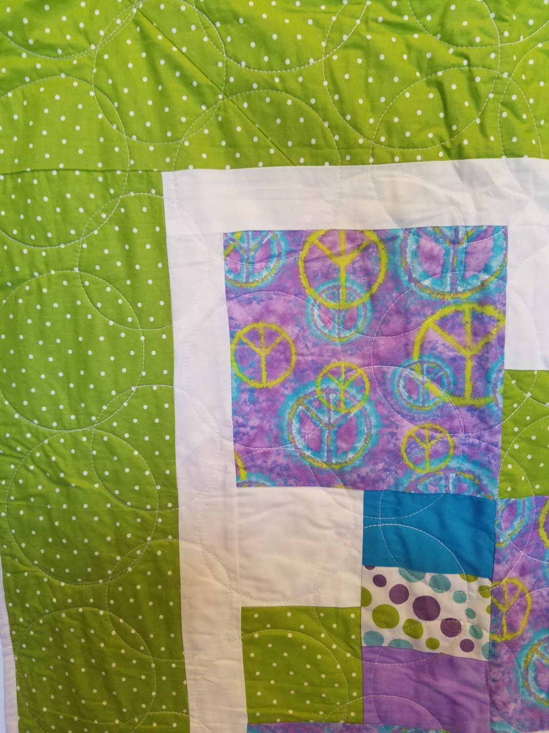 GIRLS PEACE SIGN Quilt - Etsy