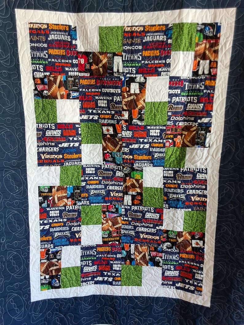 NFL Football Quilt - Etsy