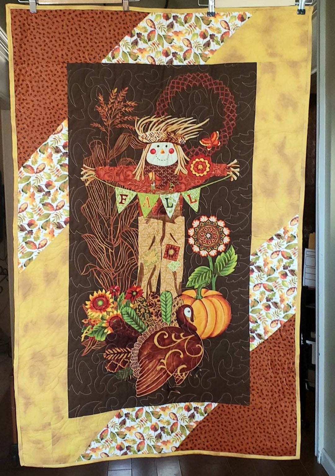 Festive Fall Scarecrow Quilt - Etsy