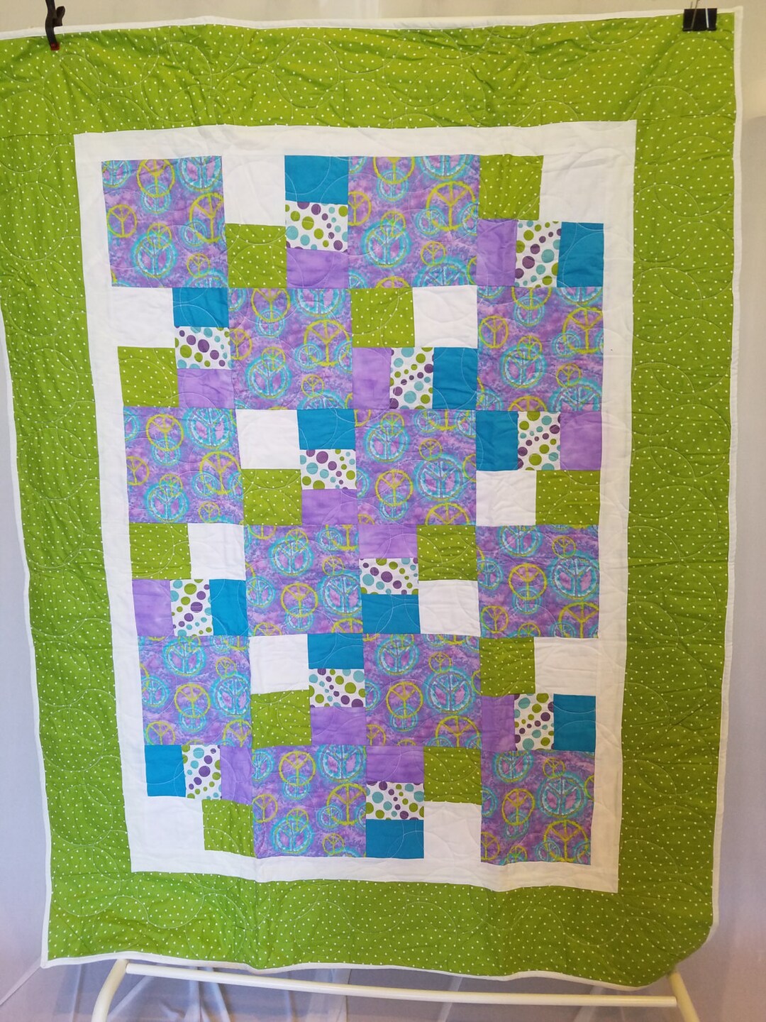 GIRLS PEACE SIGN Quilt - Etsy