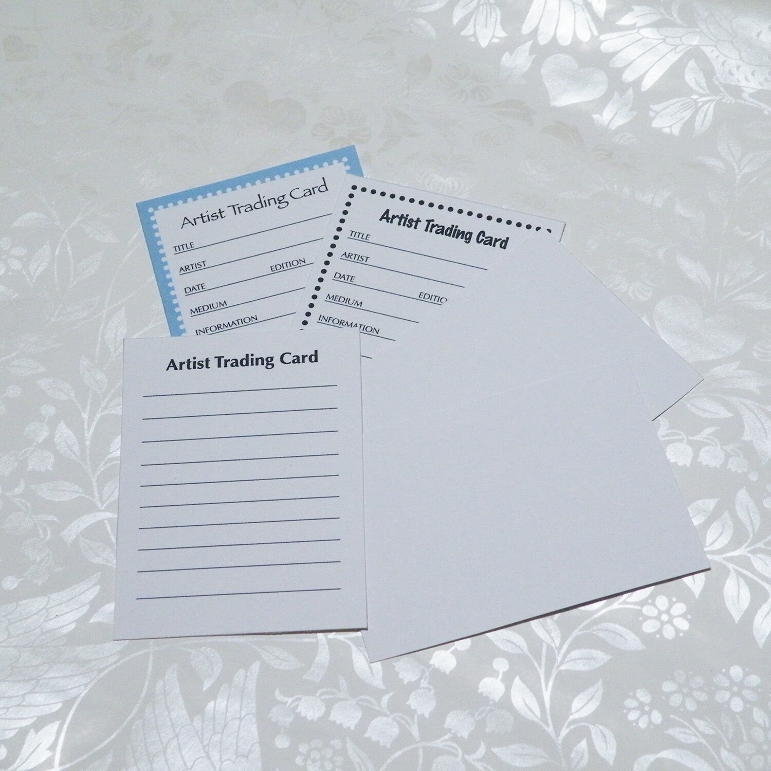 40 Artist Trading Cards Backs ATC Card Backs Digital Artist - Etsy Canada