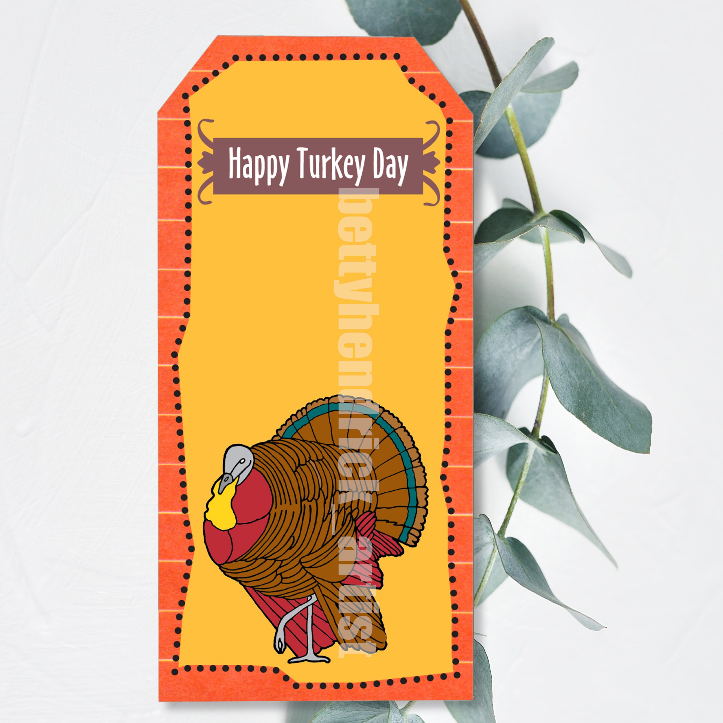 Turkey Tags, Printable, Happy Turkey Day, the Prefect Turkey, DIY ...