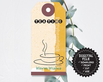 Teacup Tags Round Gift Tags Set of 10 - Etsy