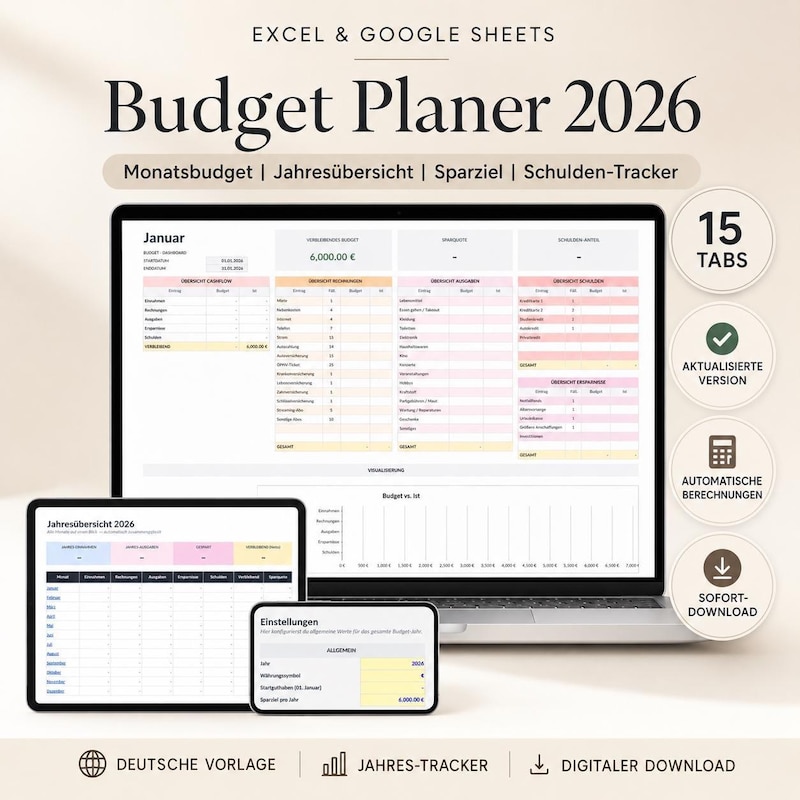 Sparziele tracker excel german - Etsy.de