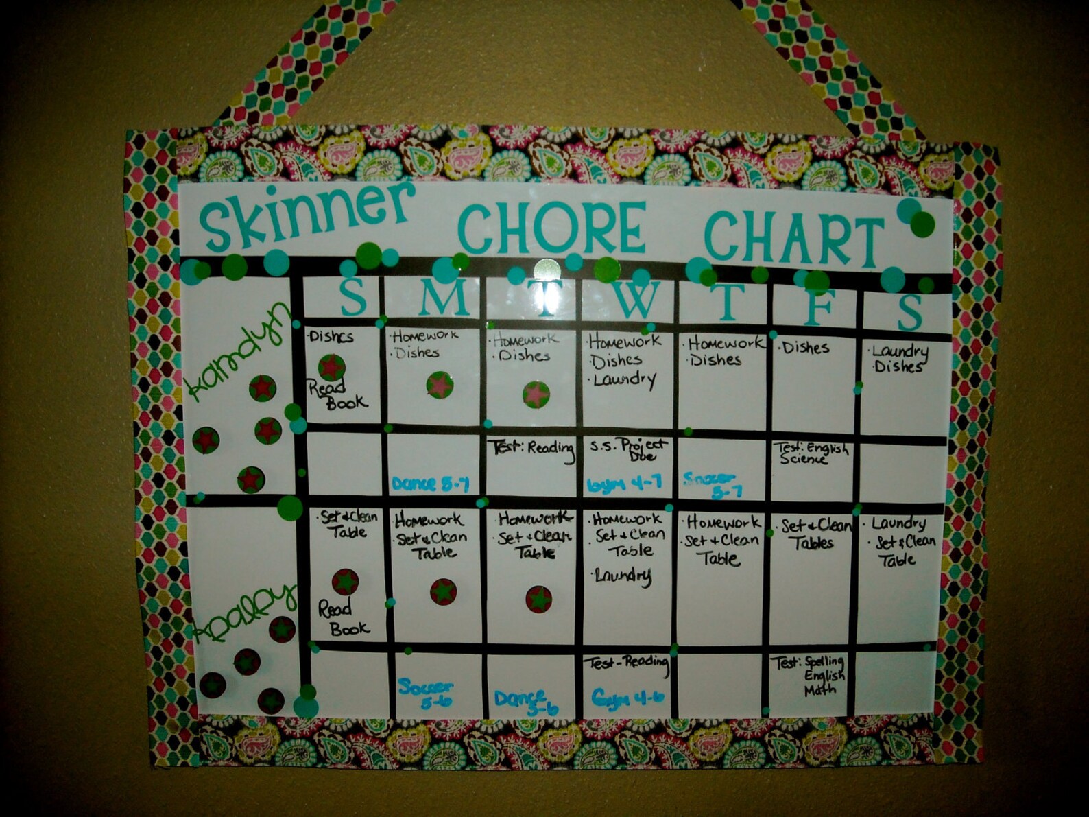 Personalized Chore Chart | Etsy