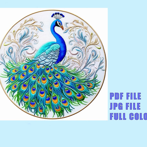 Peacock Embroidery - Etsy