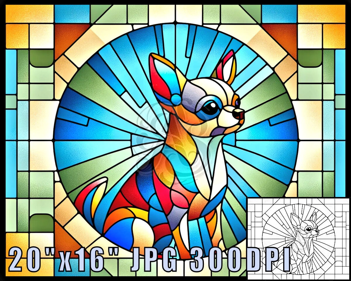 Chihuahua Stained Glass Patterns