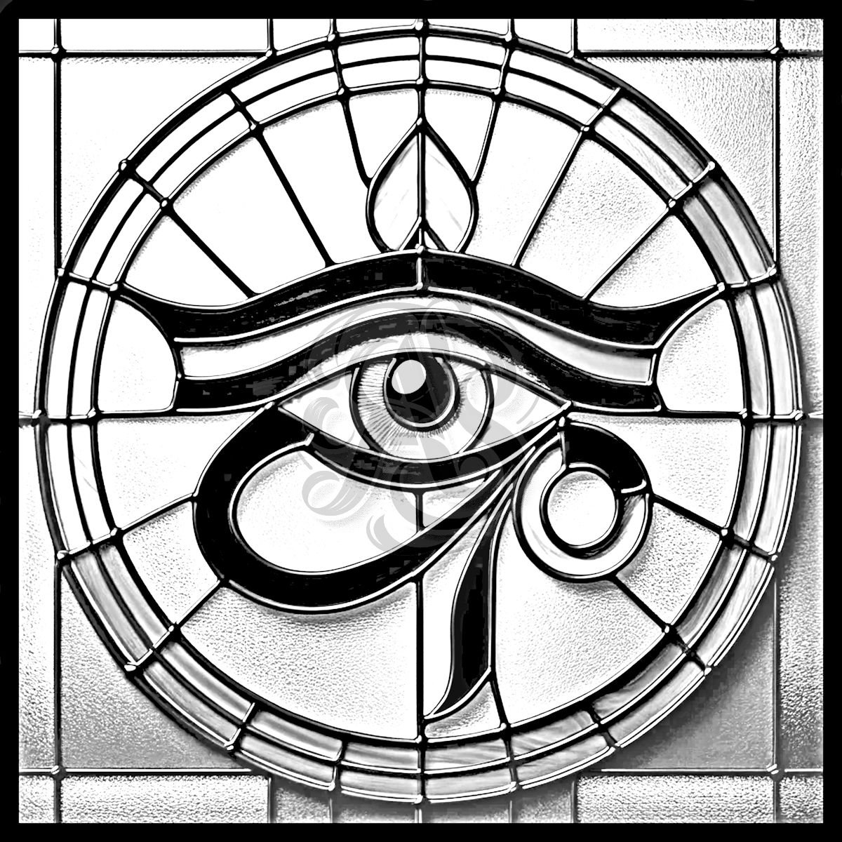 Eye of Horus Symbol Stained Glass Pattern Print, Download Digital Art ...