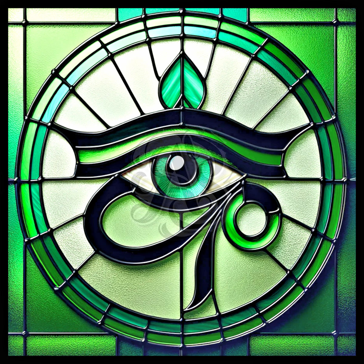 Eye of Horus Symbol Stained Glass Pattern Print, Download Digital Art ...