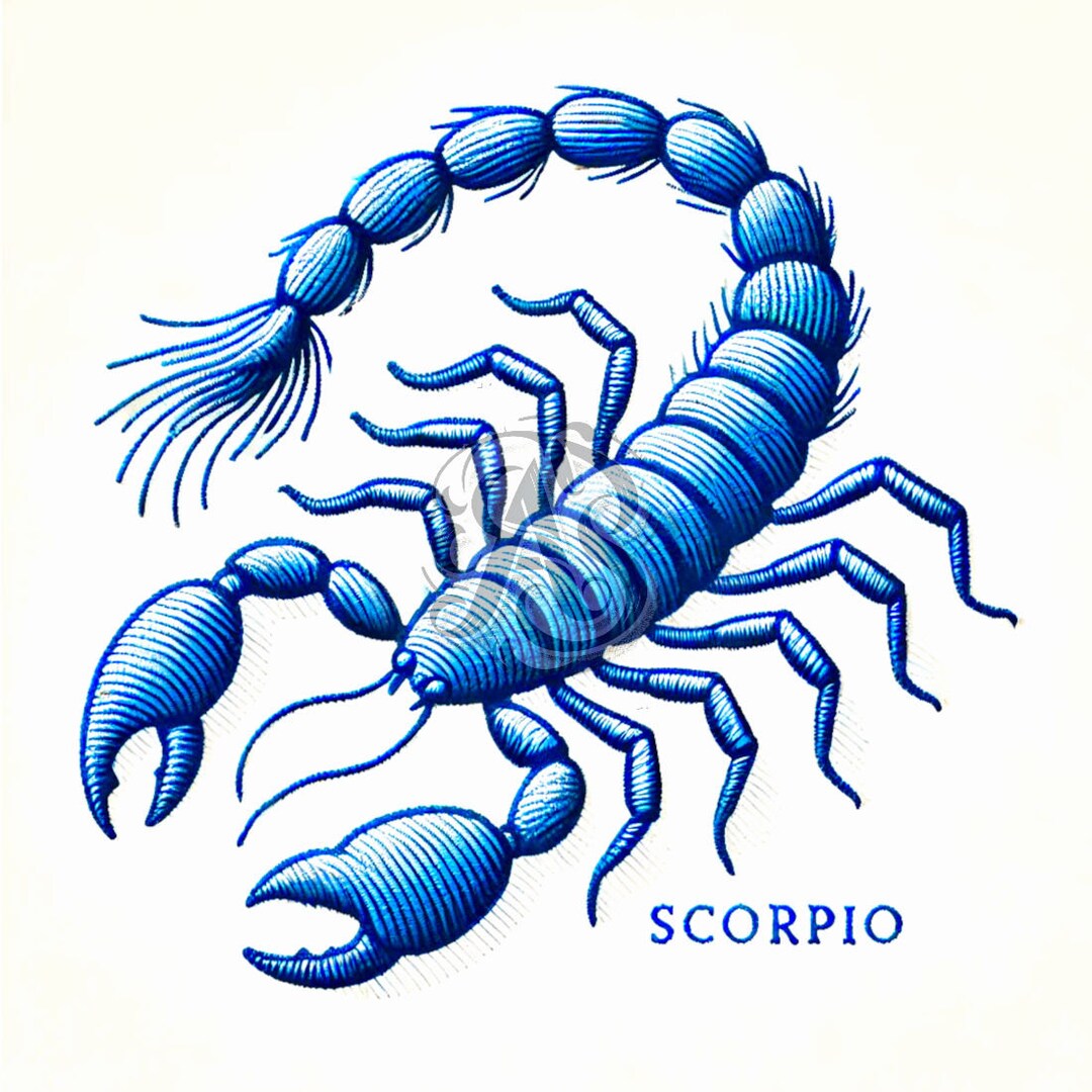 Zodiac Scorpio Hand Embroidery Pattern Print DIY Hand Embroidery JPG ...
