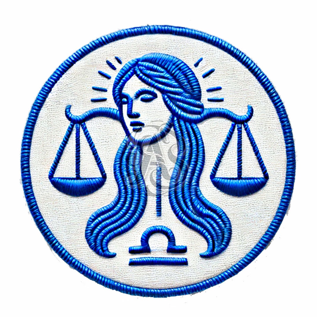 Zodiac Libra Hand Embroidery Pattern Print DIY Hand Embroidery JPG Digital Download Adjustable ...