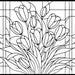 Tulip Floral Stained Glass Pattern Print, Download Digital Art, 2 Files ...