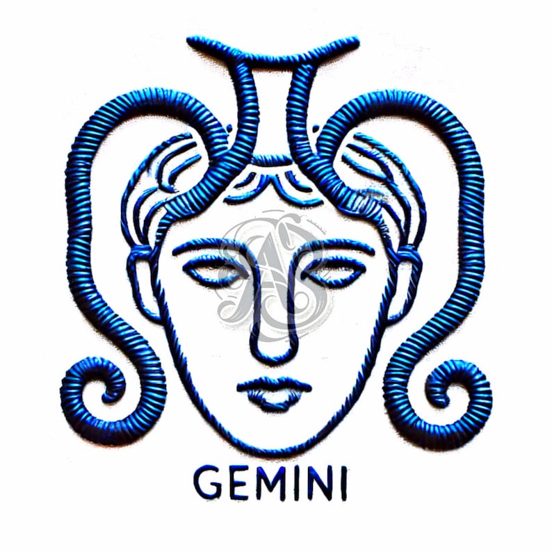 Zodiac Gemini Hand Embroidery Pattern Print DIY Hand Embroidery JPG ...