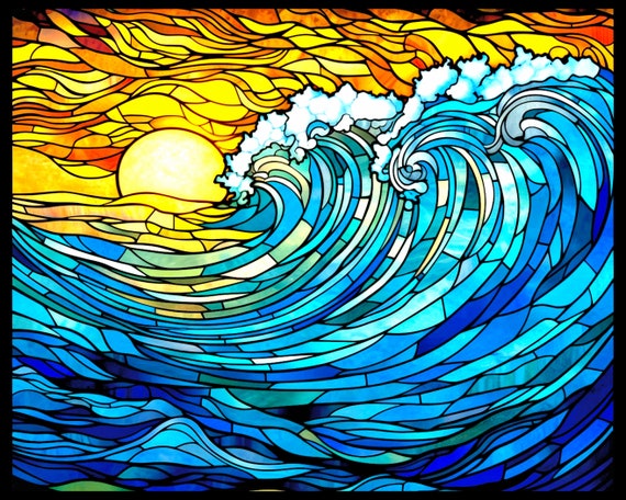 Ocean Waves Stained Glass Patterns The Glass Garden Stained Glass