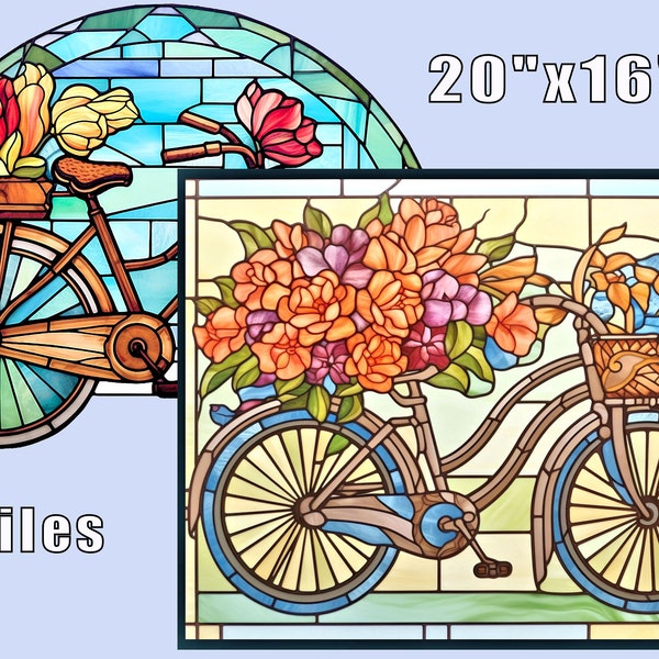 Stained Glass Bike - Etsy