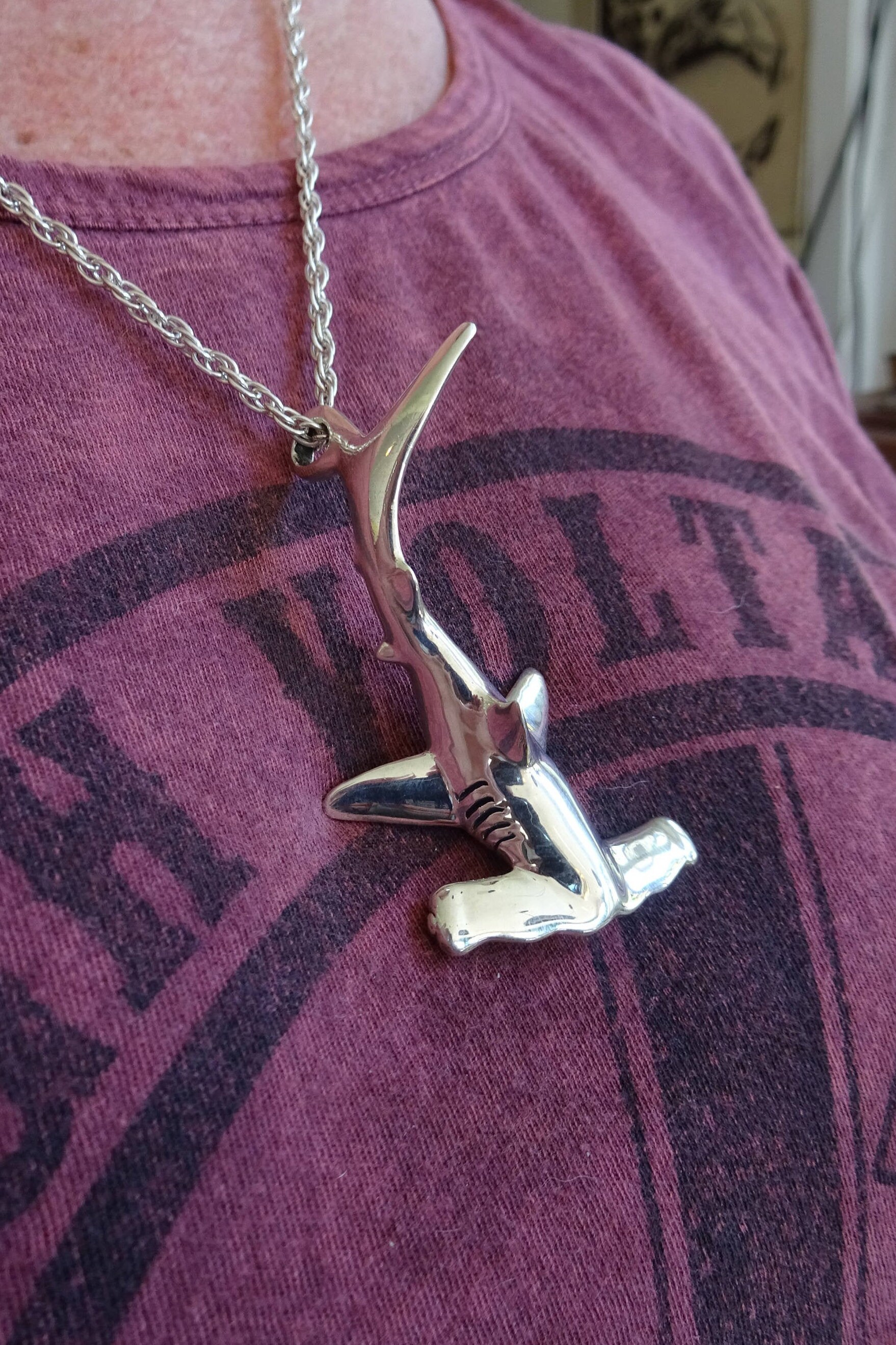 Large HAMMERHEAD SHARK Pendant On Sale Gifts for her shark | Etsy