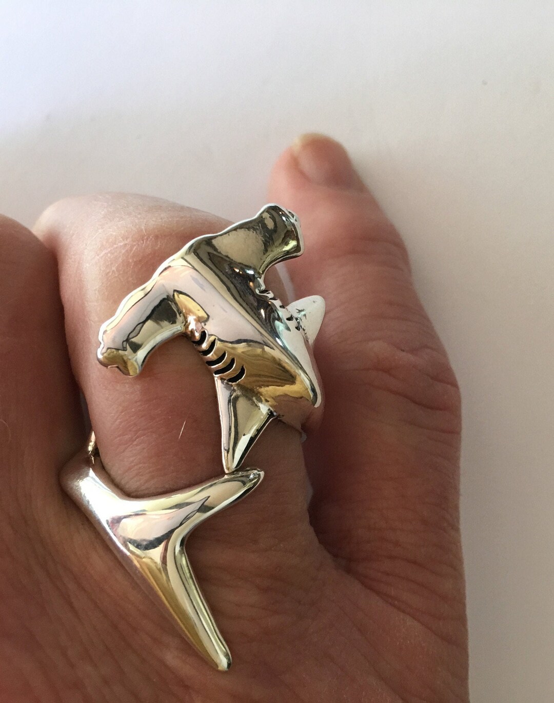 LARGE Hammerhead SHARK RING Shark Jewelry, Hawaiian Jewelry, Mans Ring ...